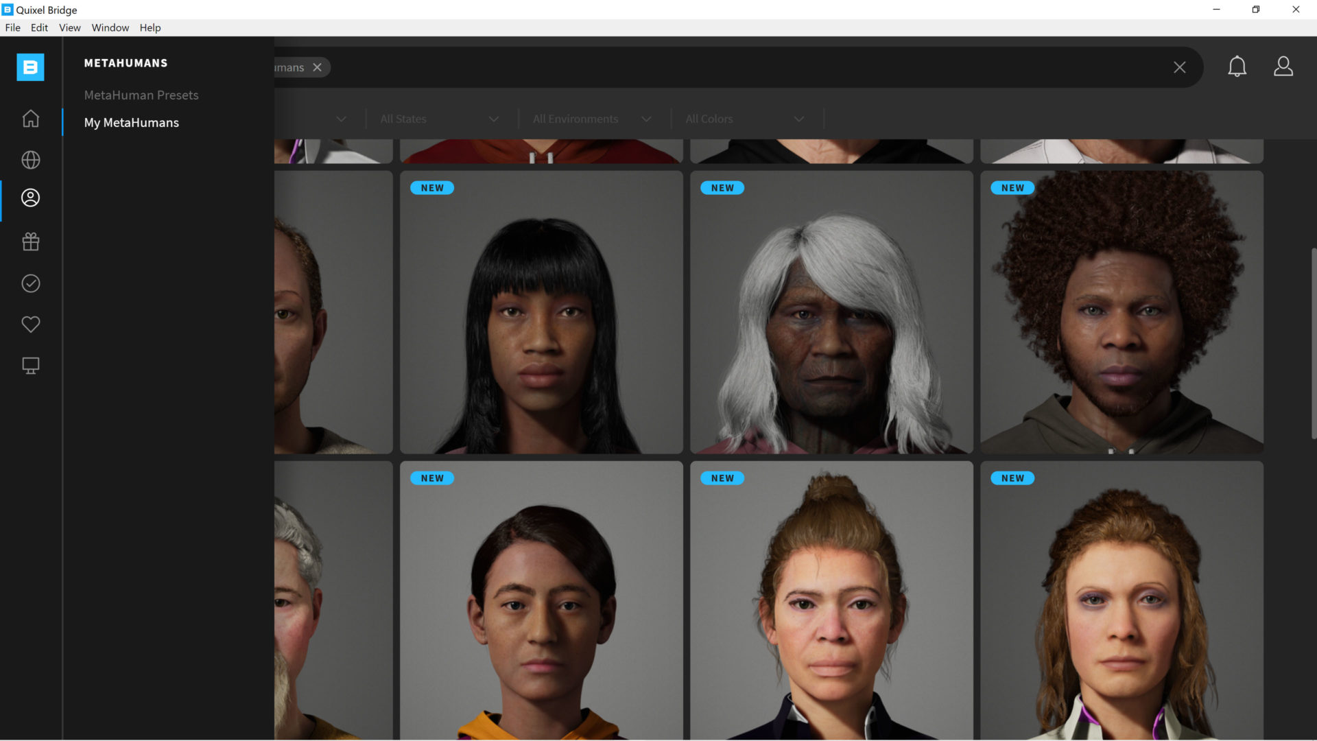 Unreal Engine MetaHuman Creator erstelle realistische Menschen.